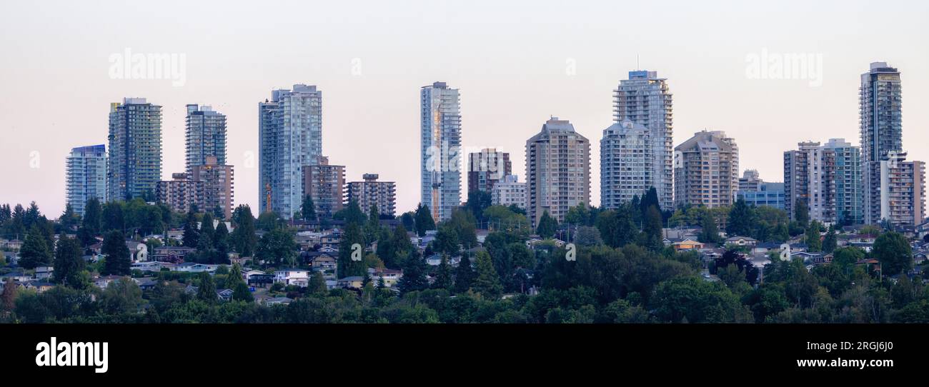 Panoramic View of Residential Apartment Home Buildings in Metrotown ...
