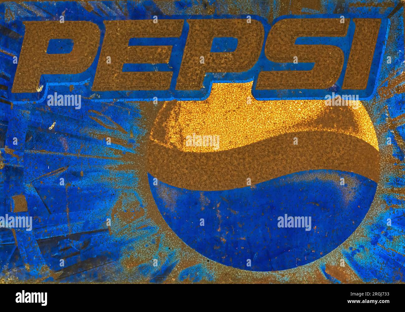 KANCHANABURI, THAILAND-JUNE 28,2023 : Close up vintage Pepsi logo ...