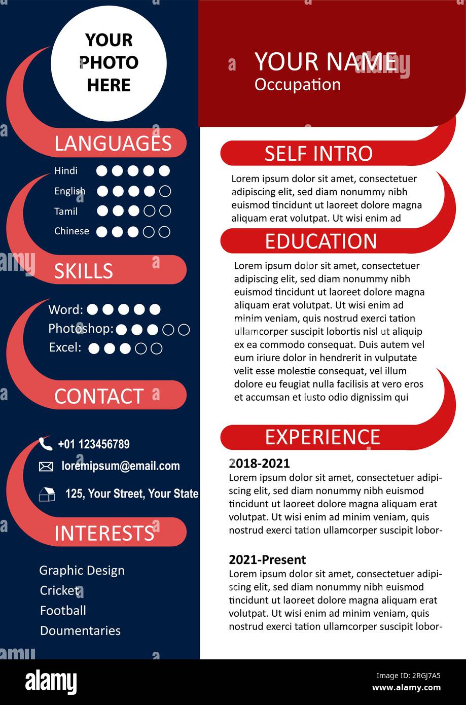 Beautiful modern resume cv template design elegant stylish. Stand apart ...