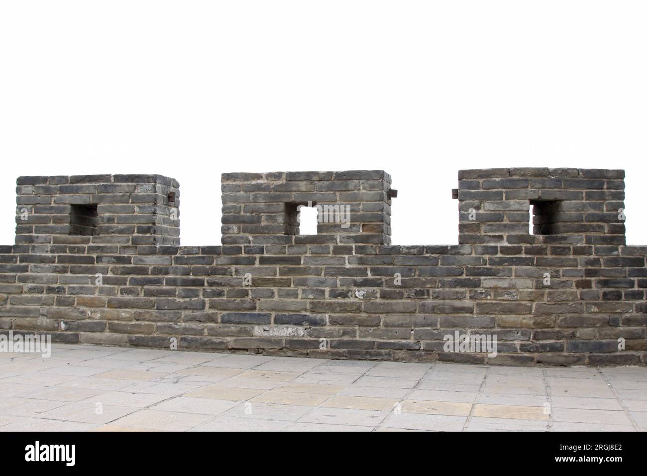 ancient walls with crenel in china Stock Photo - Alamy