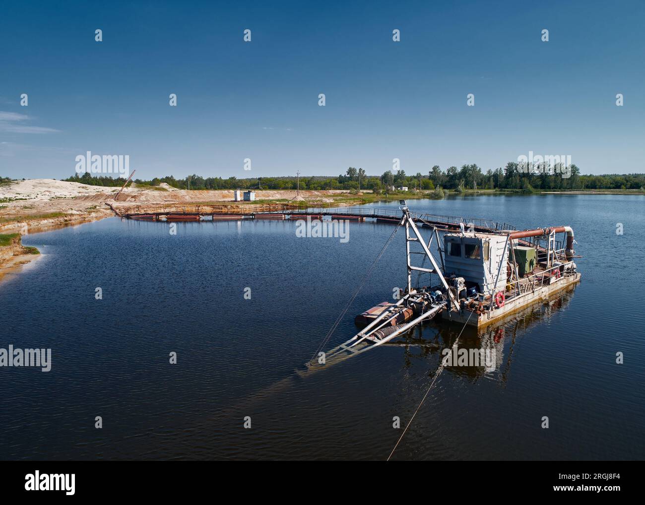 On river works extraction sand hi-res stock photography and images - Alamy