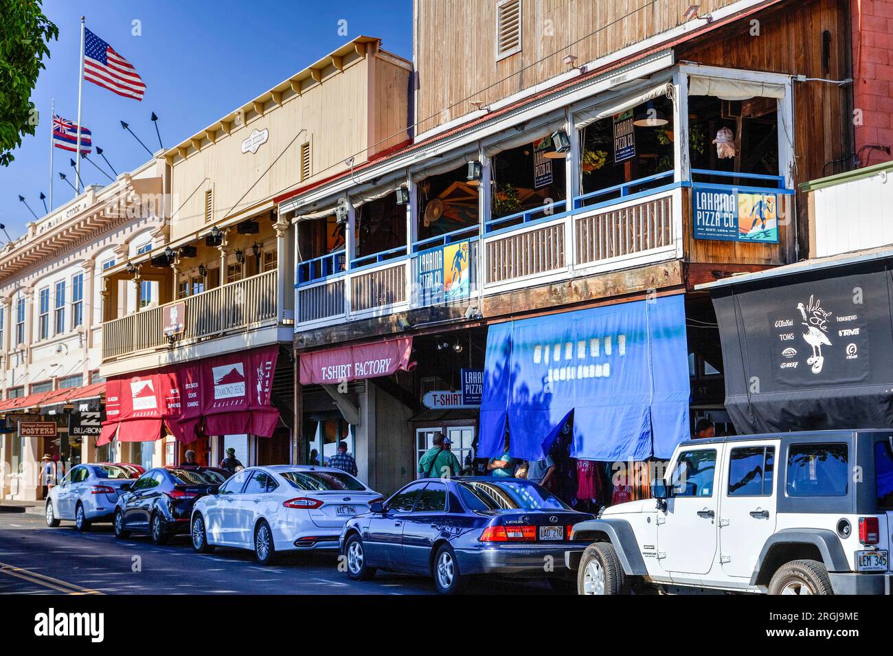 Lahaina on Maui before its destruction bt fire 2023 Stock Photo - Alamy
