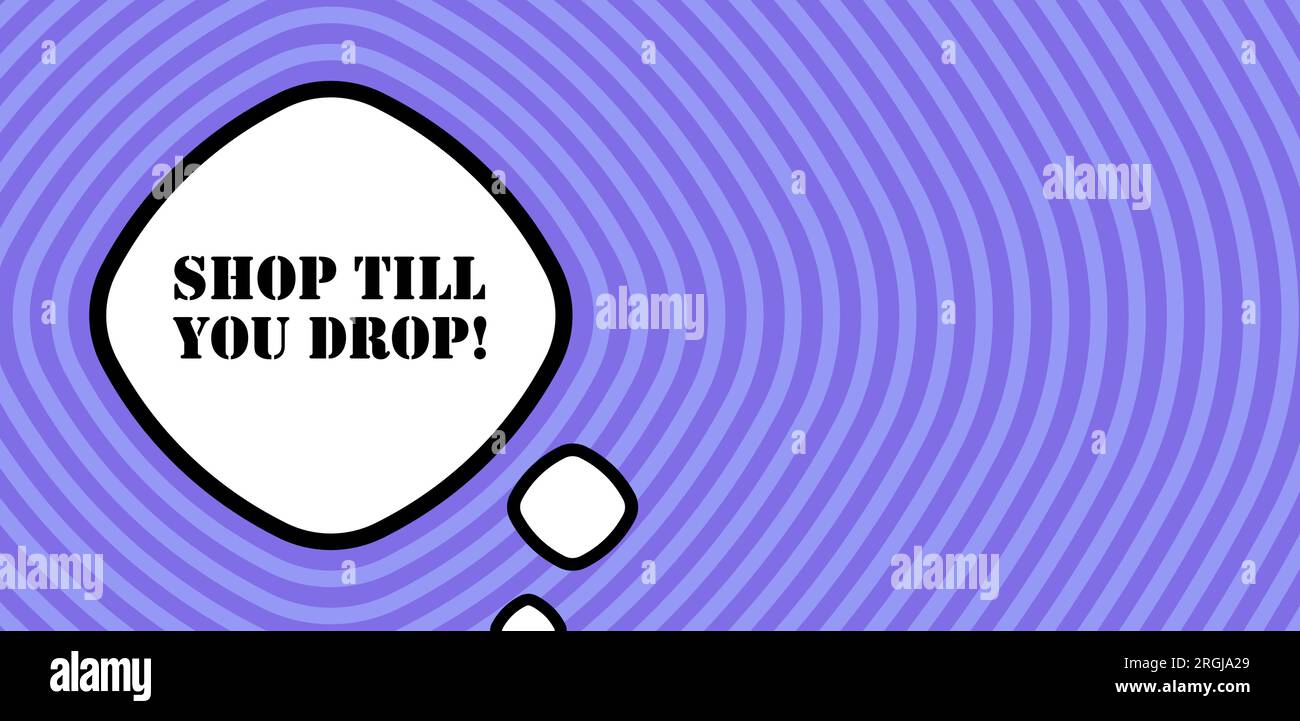 Shop till you drop Stock Vector Images - Alamy