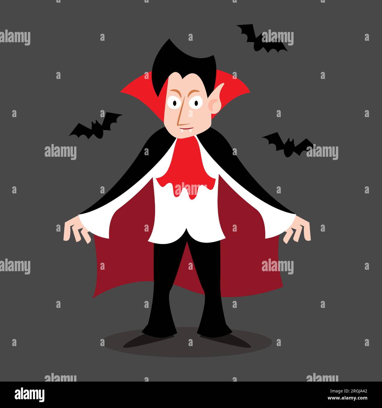 Dracula . Halloween cartoon characters . Vector Stock Vector Image ...