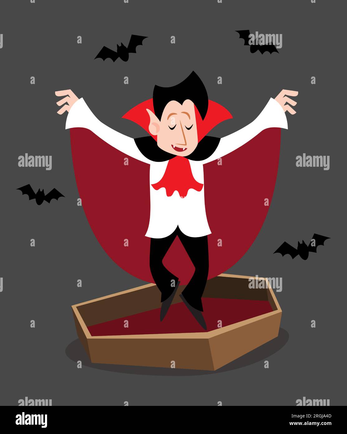Dracula . Halloween cartoon characters . Vector Stock Vector Image ...