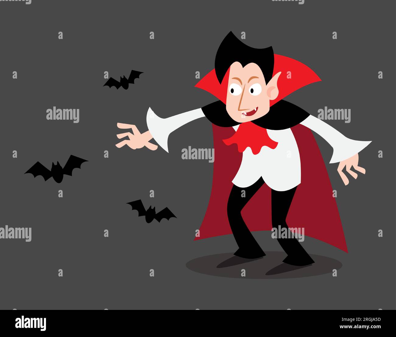 Dracula . Halloween cartoon characters . Vector Stock Vector Image ...