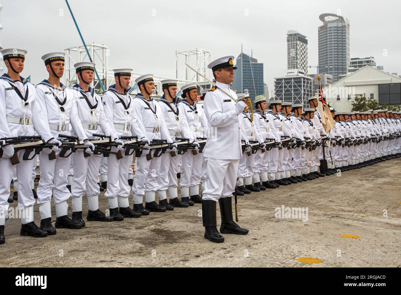 A Royal New Zealand Navy Guard taking part in an International Naval ...