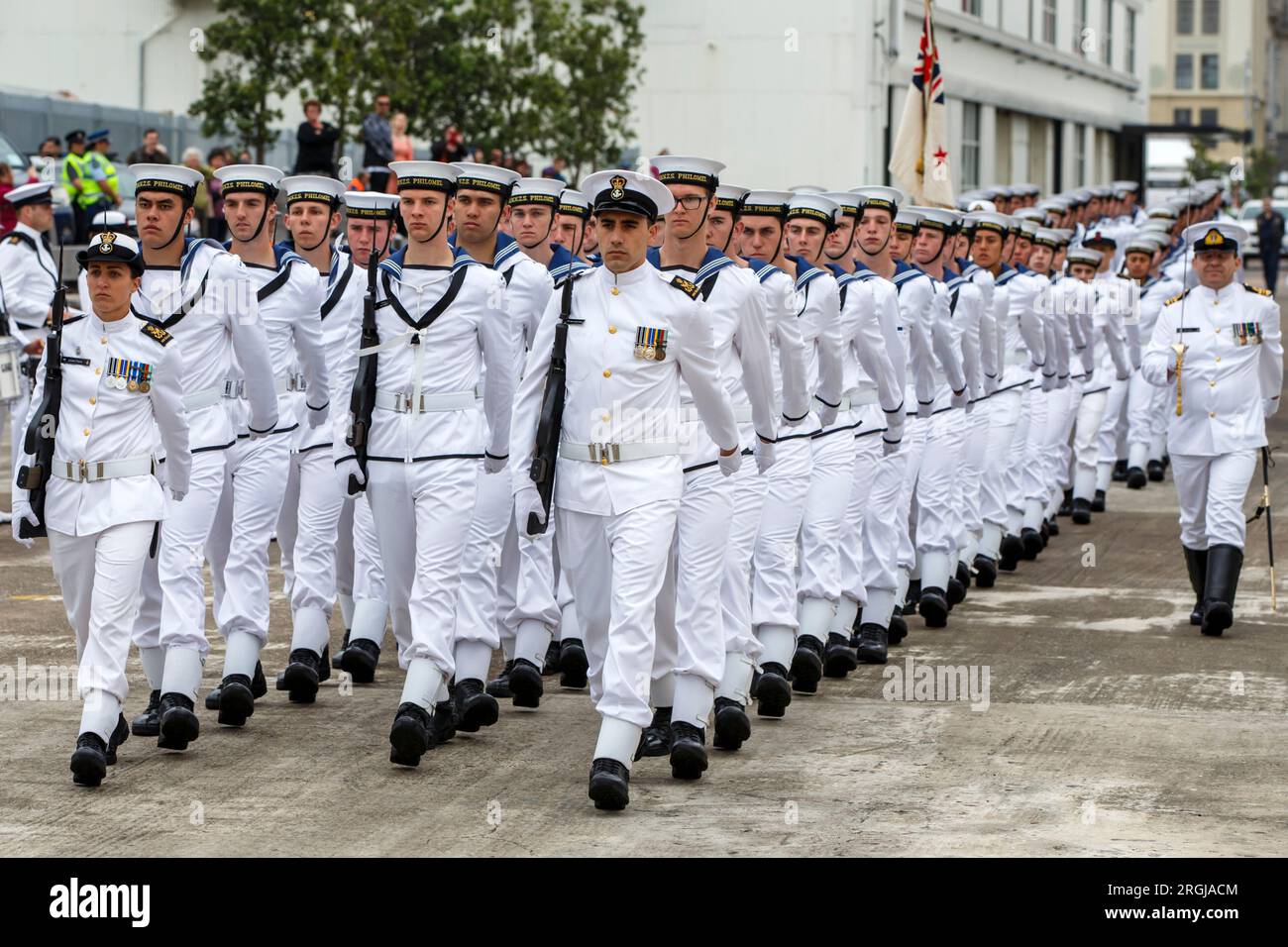 A Royal New Zealand Navy Guard taking part in an International Naval ...