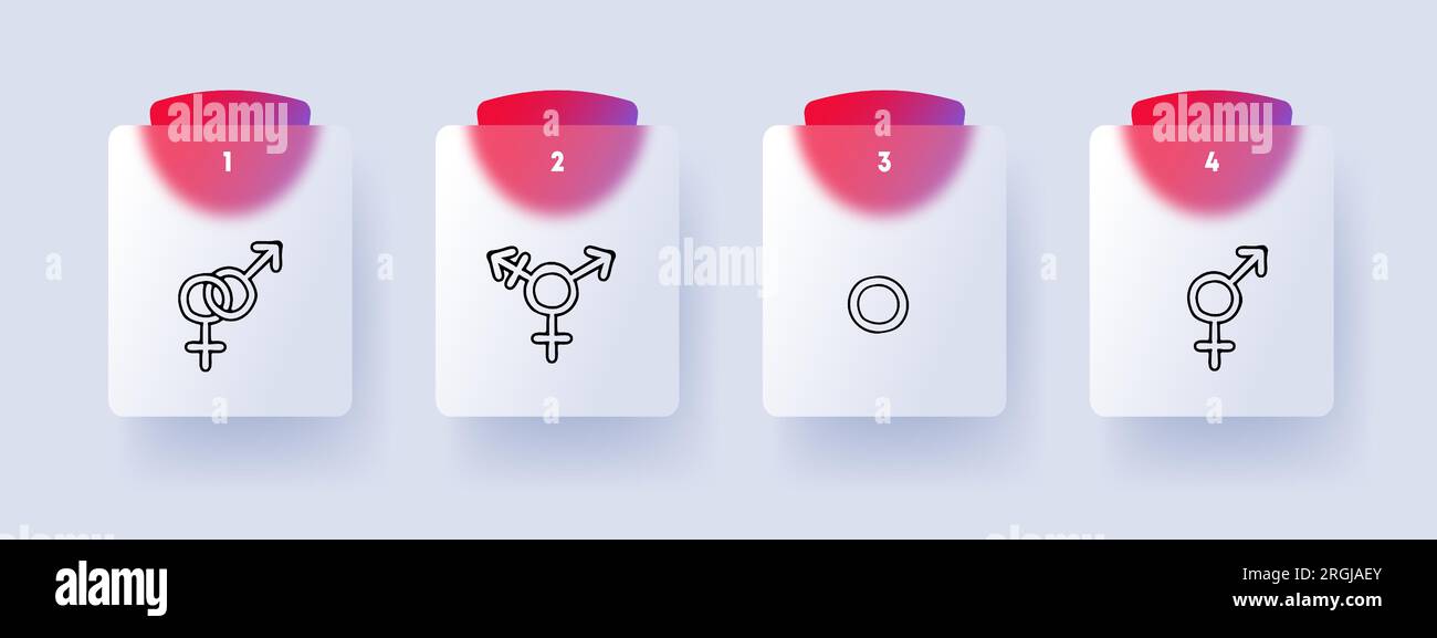 Gender identity line icon. LGBT, masculinity, femininity, transgender ...