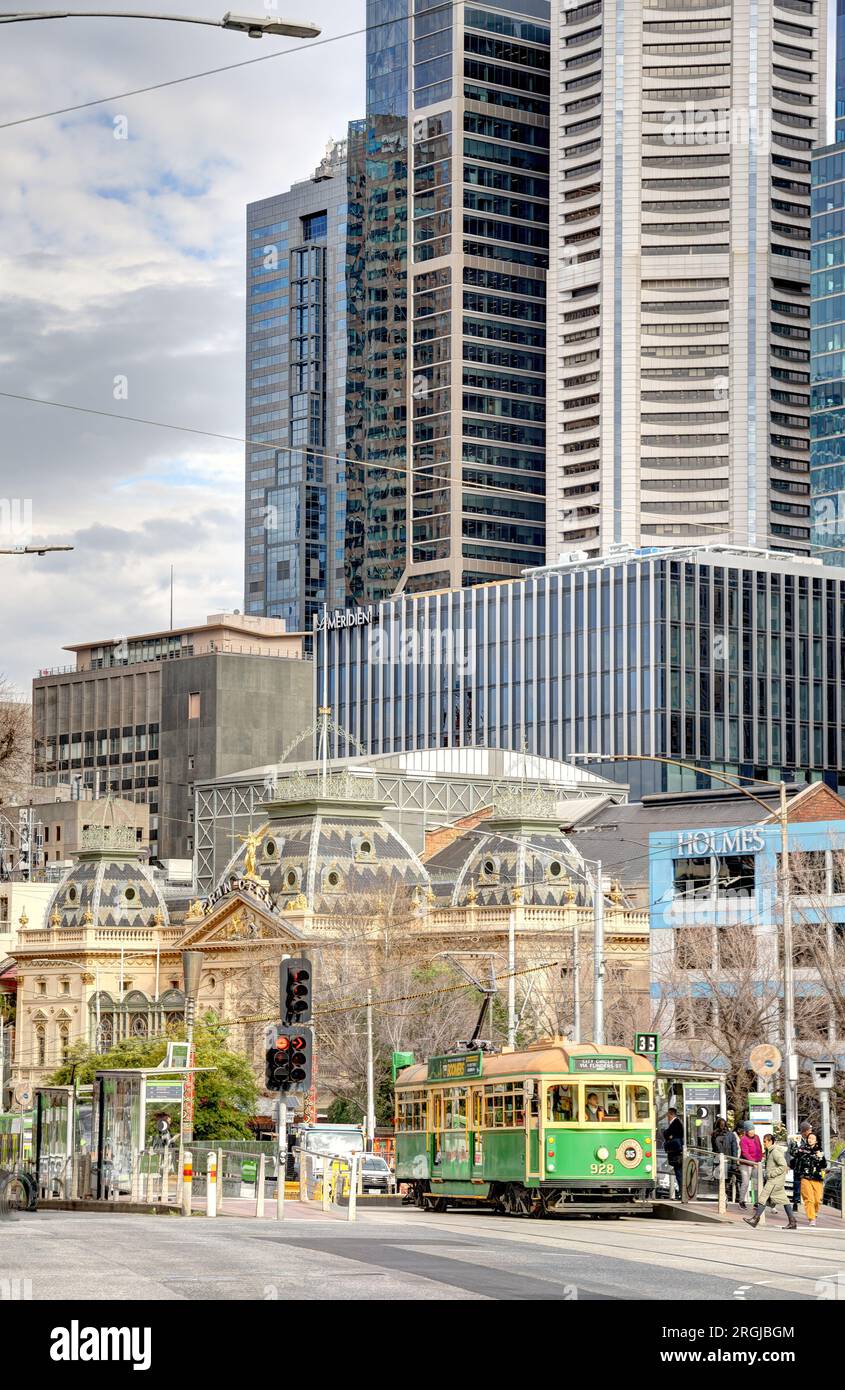 Melbourne Landmarks, Australia Stock Photo - Alamy