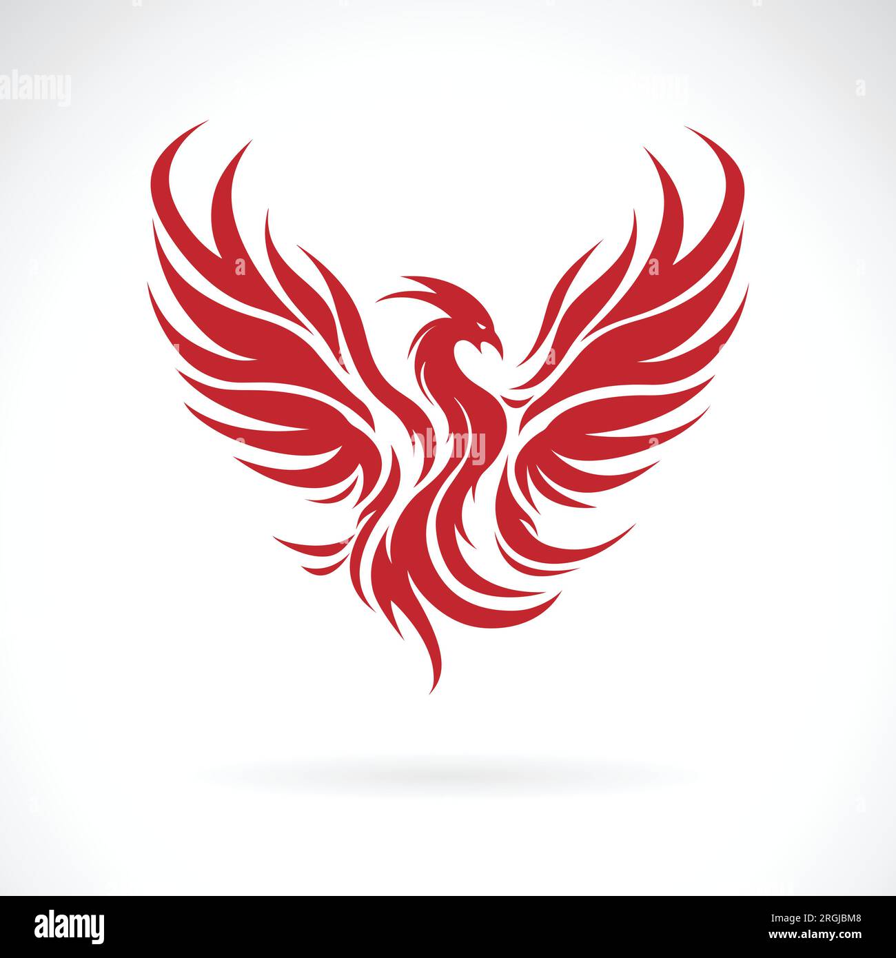 Vector of phoenix is flying on white background. Bird. Wild Animals ...