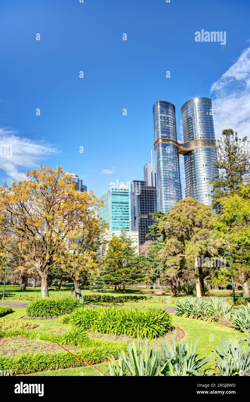Melbourne Landmarks, Australia Stock Photo - Alamy