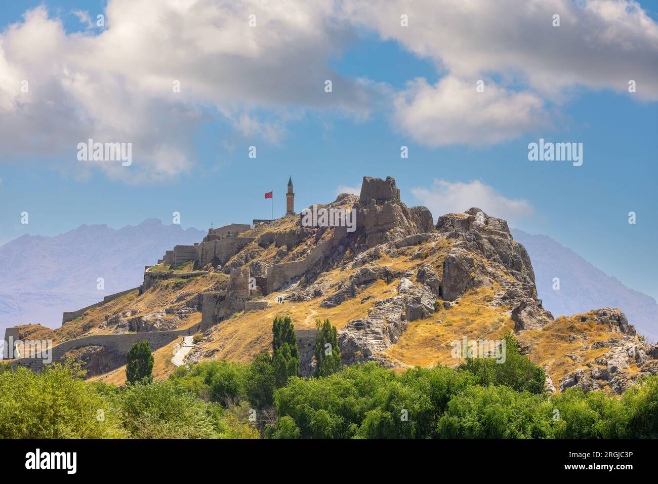 Van castle on a mountain, Turkey Stock Photo - Alamy