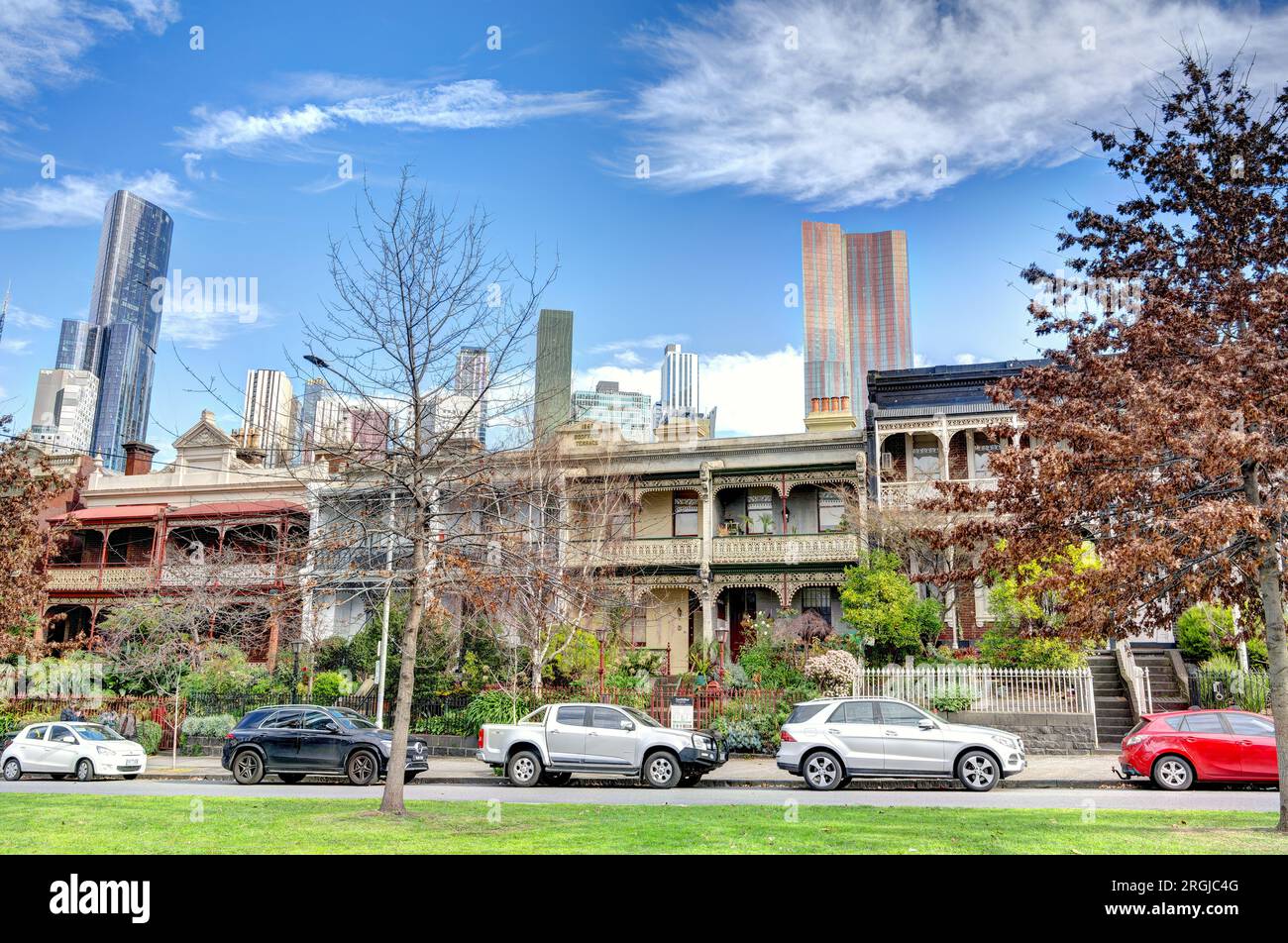 Melbourne Landmarks, Australia Stock Photo - Alamy