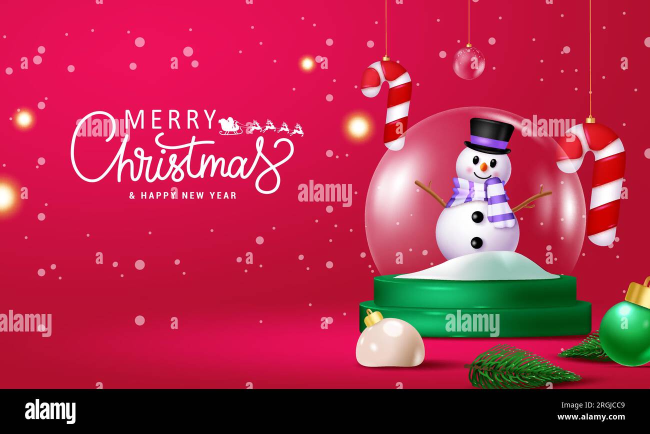 Snowman in snow globe Stock Vector Images - Alamy