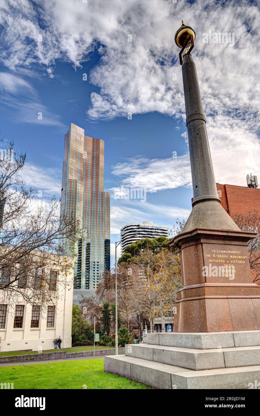 Melbourne Landmarks, Australia Stock Photo - Alamy