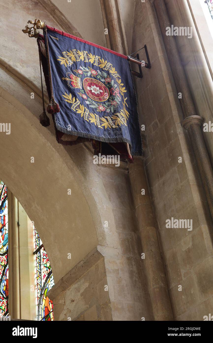The Regimental Colours of The Royal Sussex Regiment, viewed here in ...
