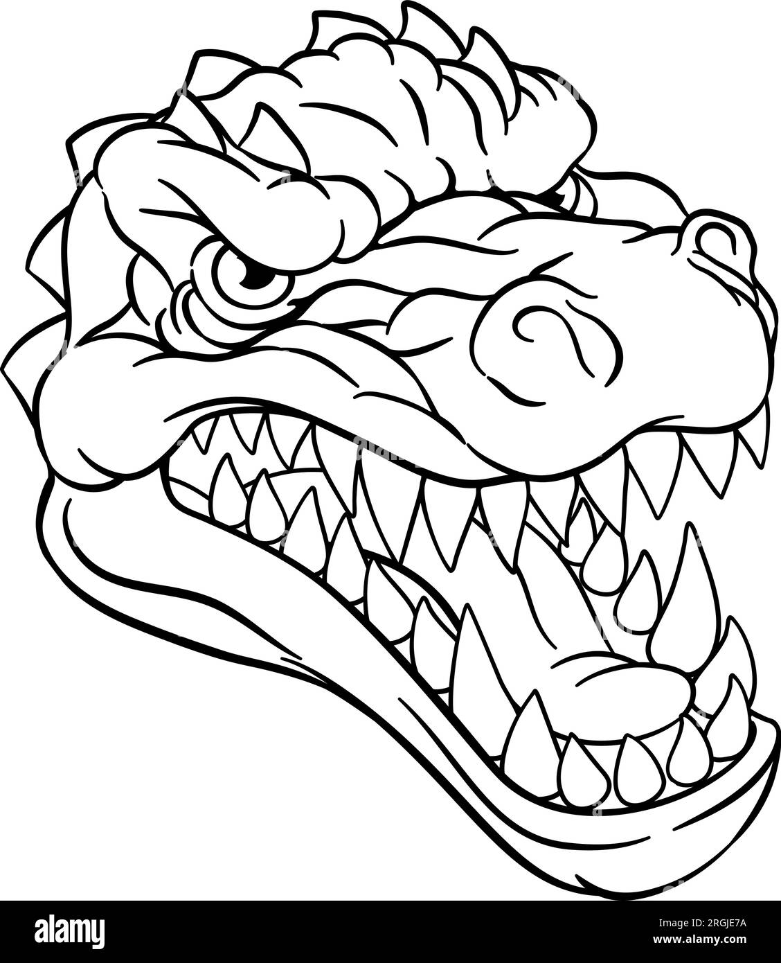 Crocodile Alligator Cartoon Lizard Dino Monster Stock Vector Image ...