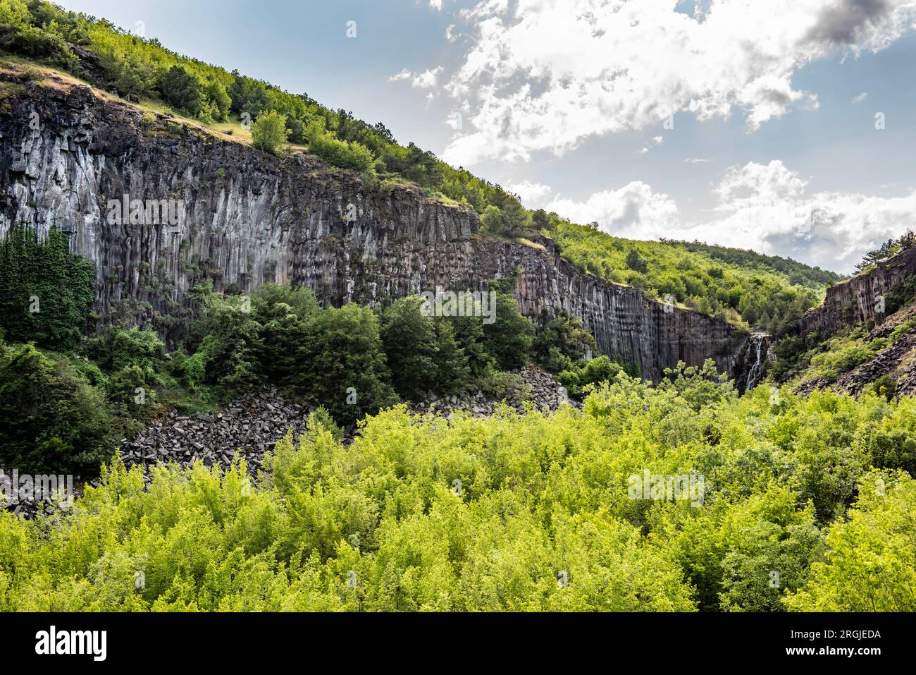 Basalt Rocks in Boyabat District. Sinop, Turkey. Volcanic rock outcrops ...