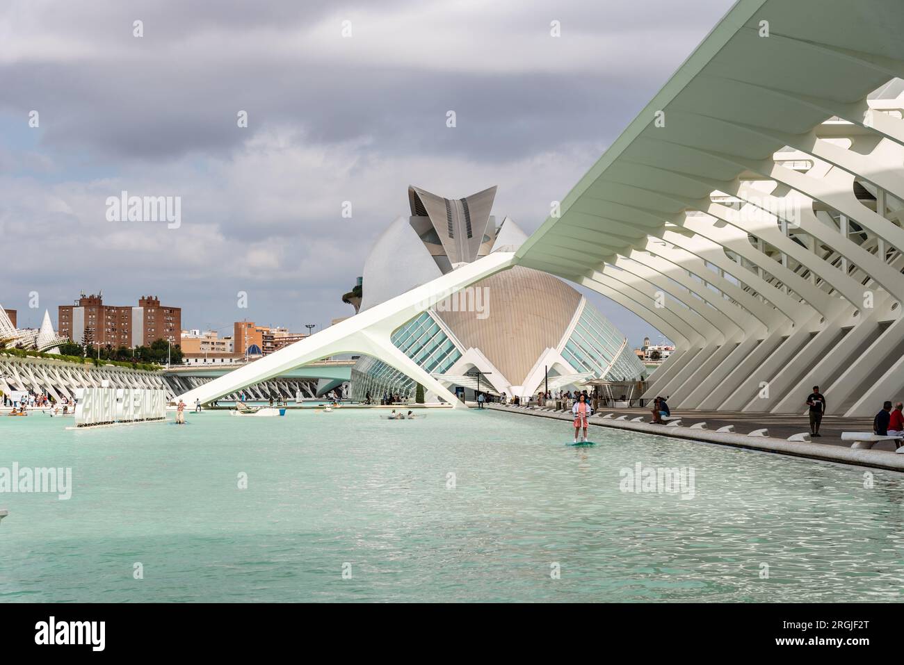 Valencia, Spain - July 30, 2023: View of the City of Arts and Sciences ...