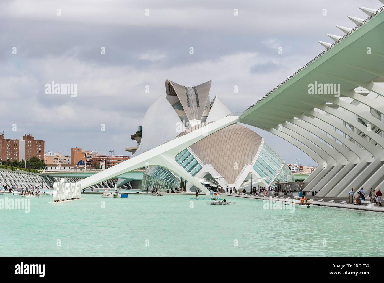 Valencia, Spain - July 30, 2023: View of the City of Arts and Sciences ...