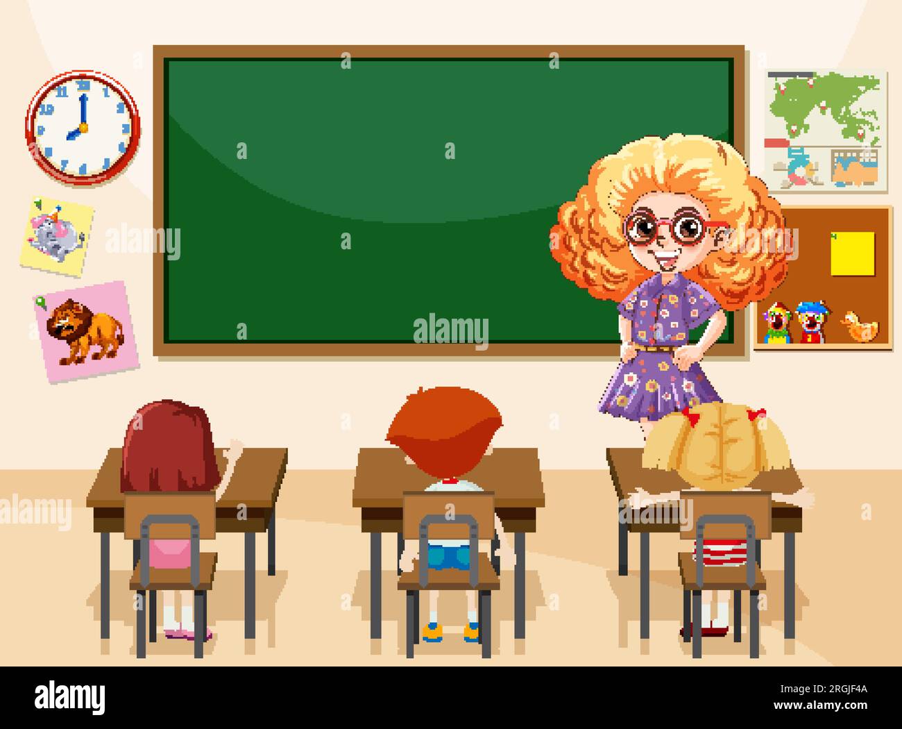 Sitting in a classroom drawing Stock Vector Images - Alamy