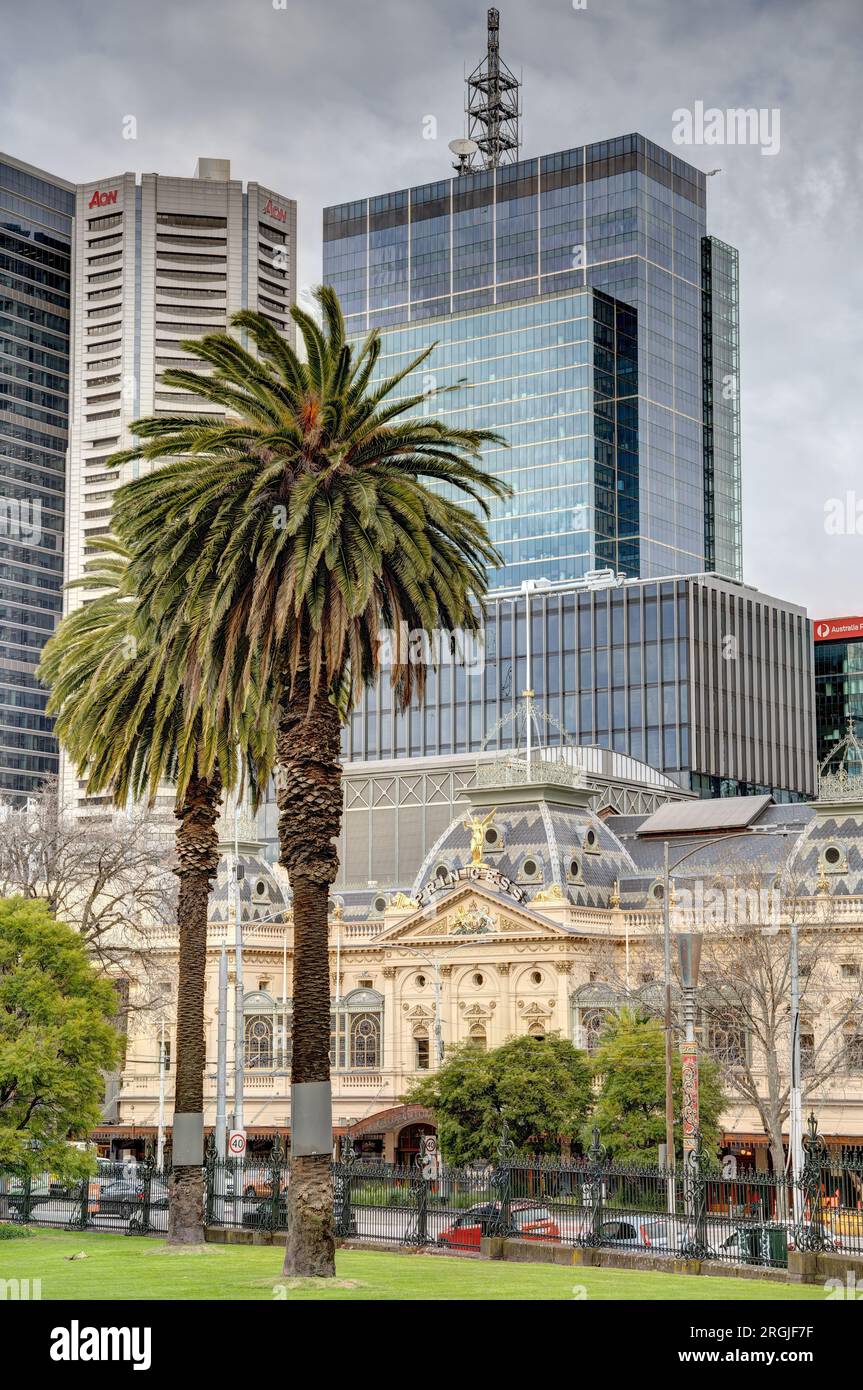 Melbourne Landmarks, Australia Stock Photo - Alamy