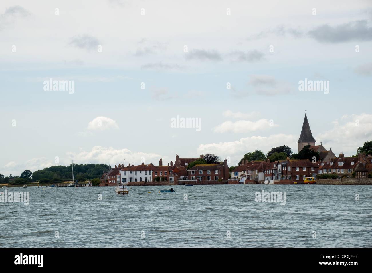 view of Bosham West Sussex England at high tide Stock Photo - Alamy