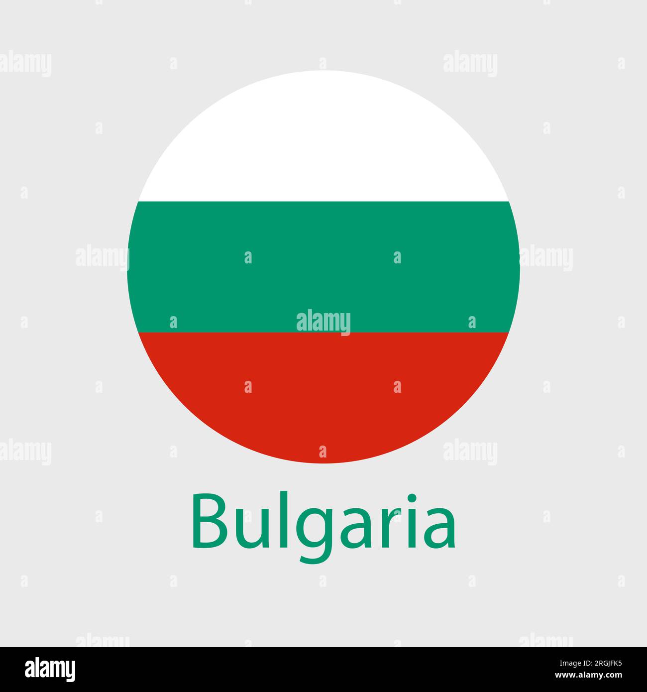 Bulgaria flag vector icons set in the shape of heart, star, circle and ...