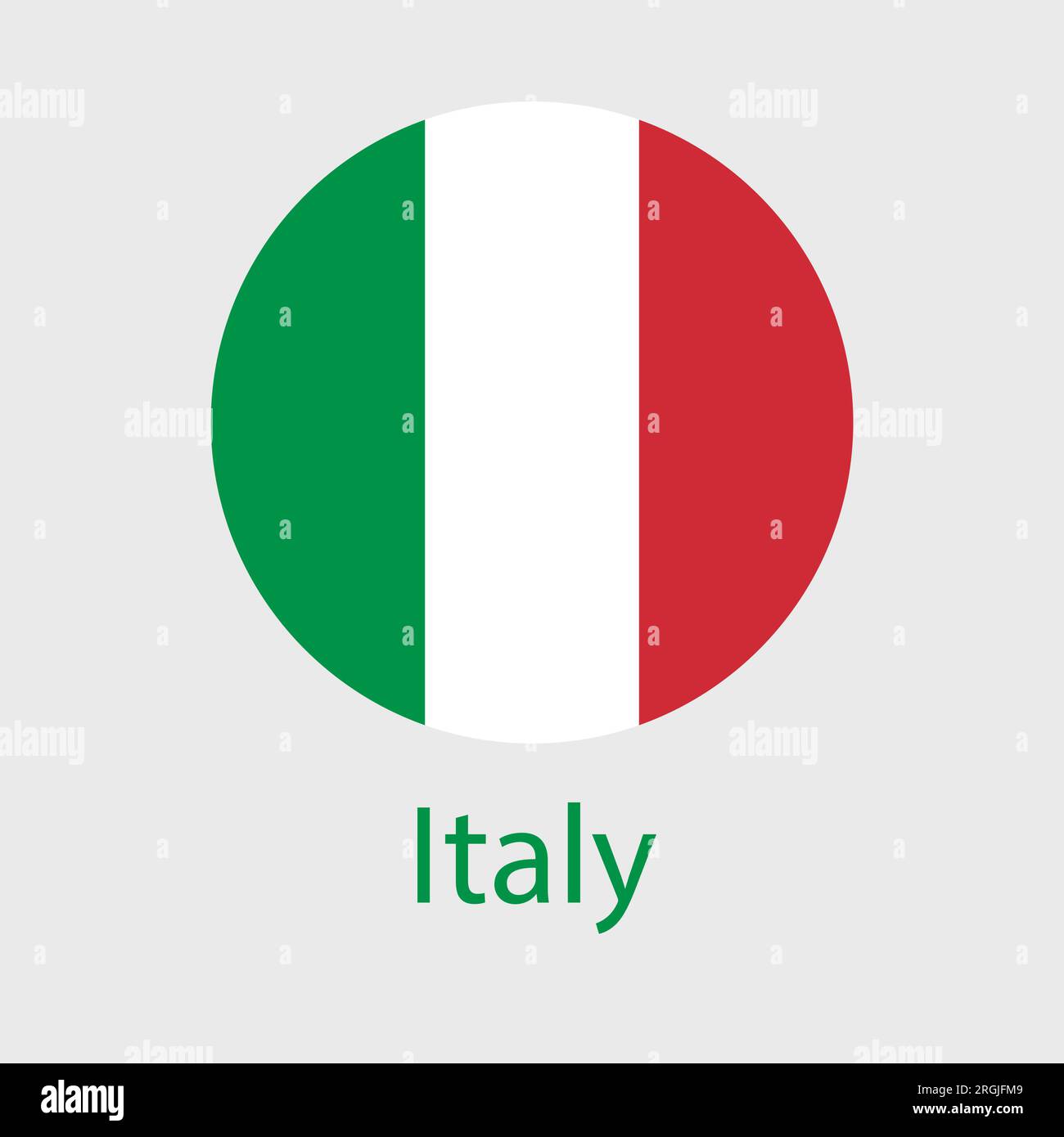 Italy flag vector icons set in the shape of heart, star, circle and map ...