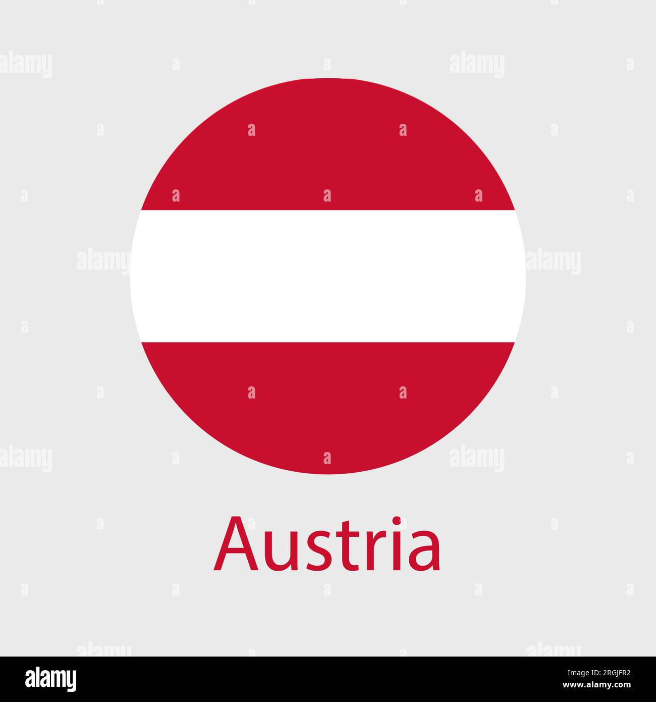 Austrian flag vector icons set in the shape of heart, star, circle and ...
