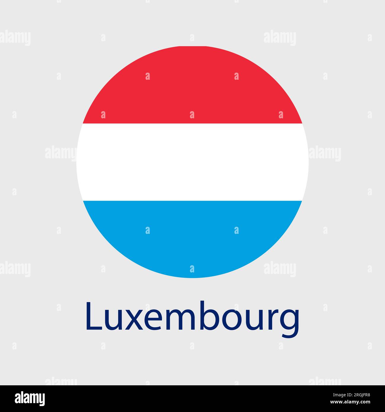 Luxembourg flag vector icons set in the shape of heart, star, circle ...