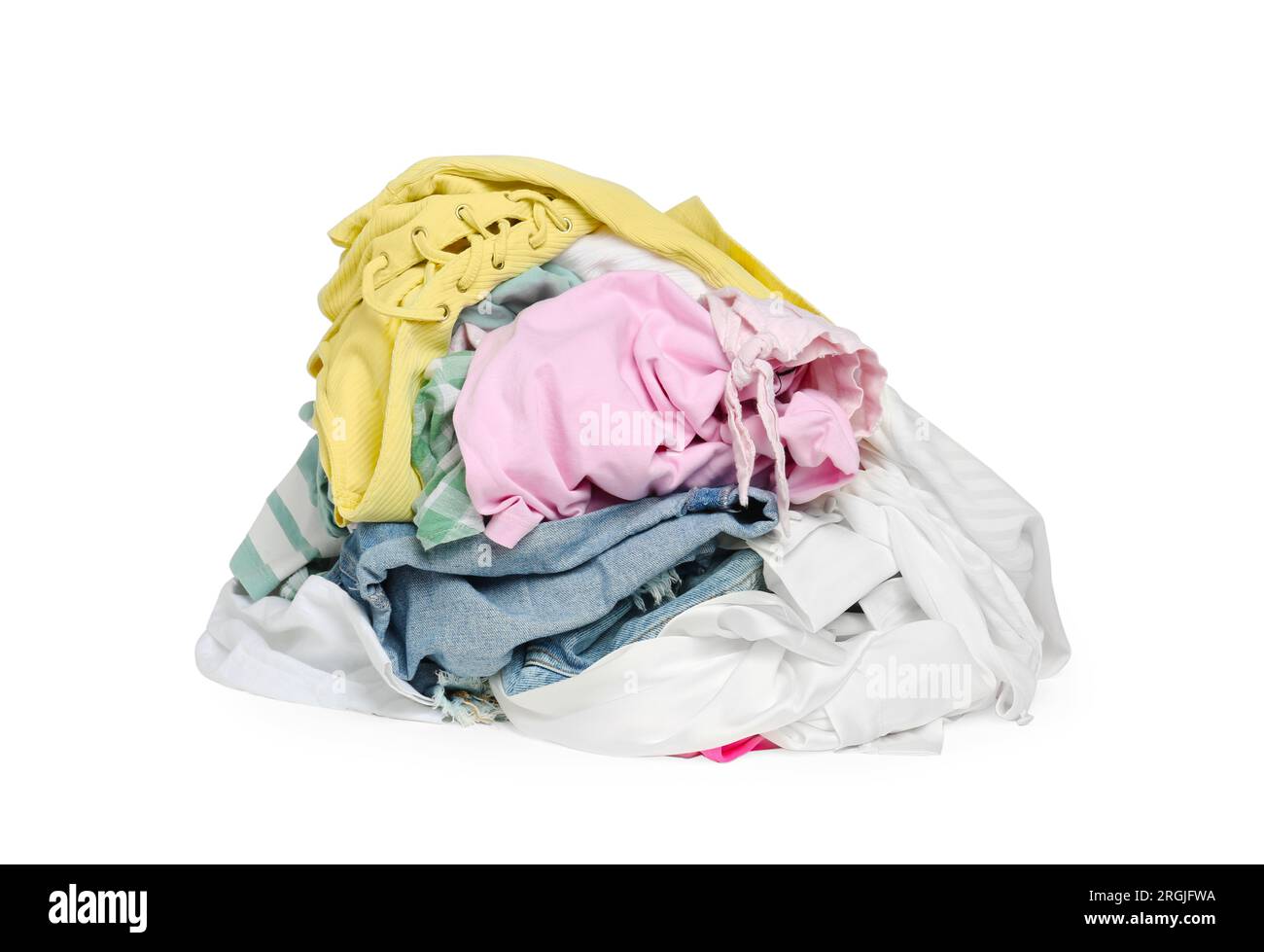 Woman clothes pile wardrobe Cut Out Stock Images & Pictures - Alamy