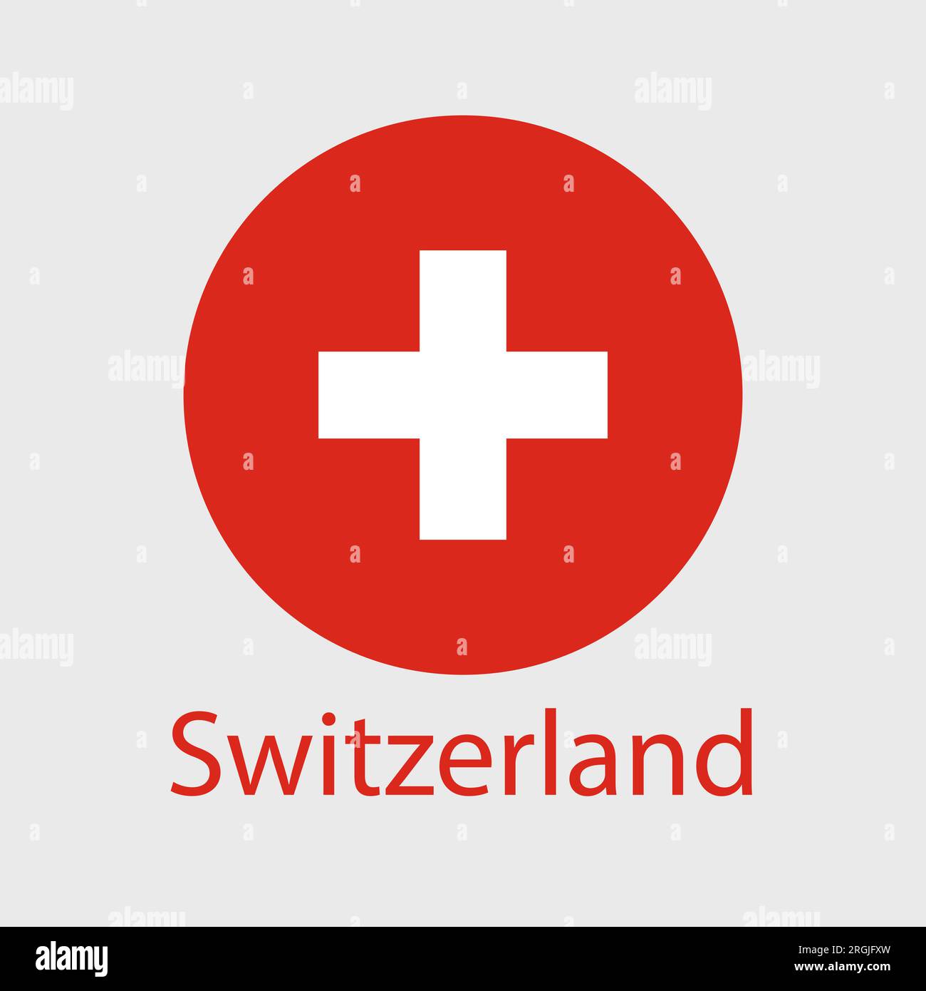 Switzerland flag vector icons set in the shape of heart, star, circle ...
