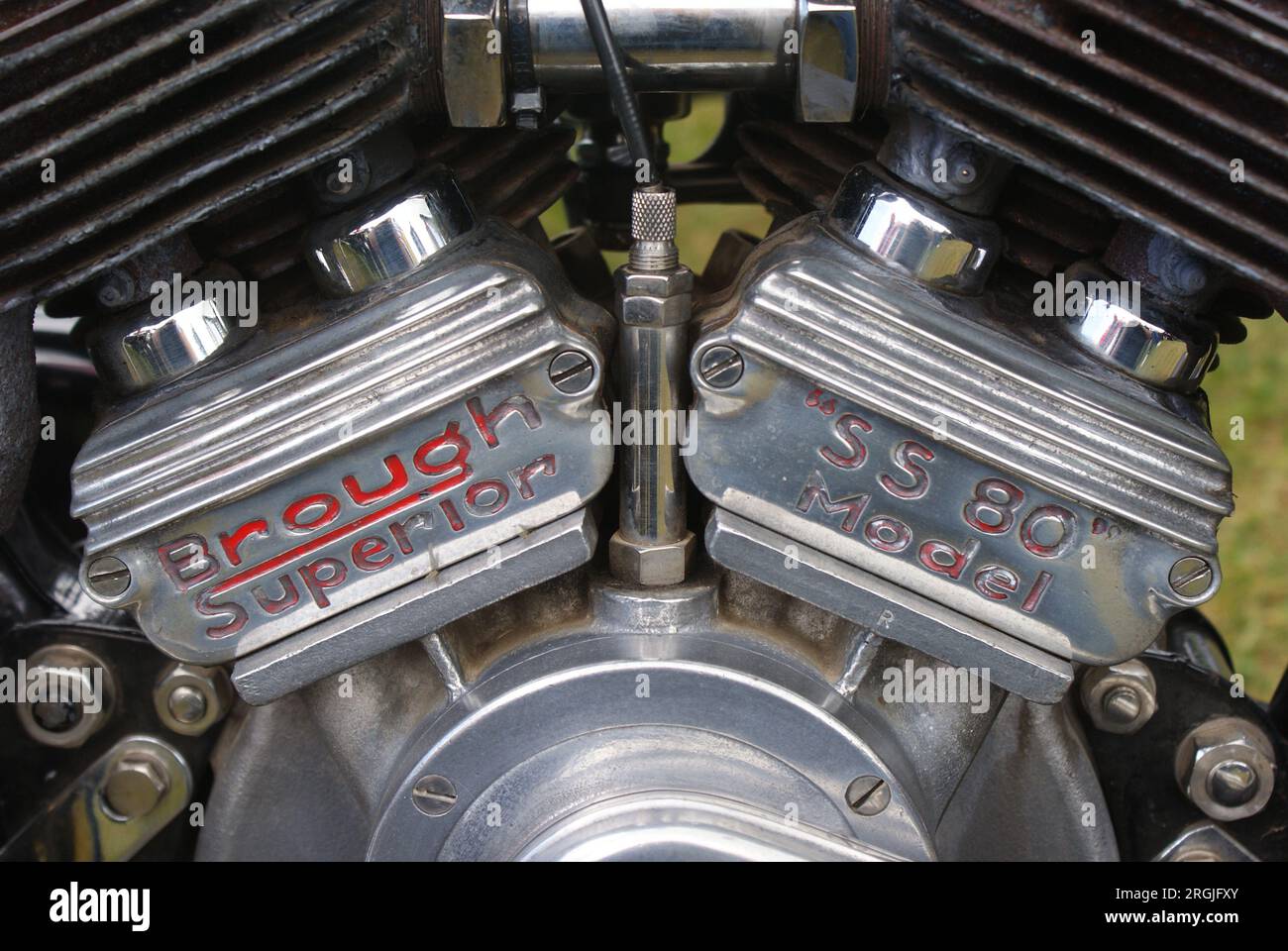 brough superior motorcycle engine detail Stock Photo - Alamy