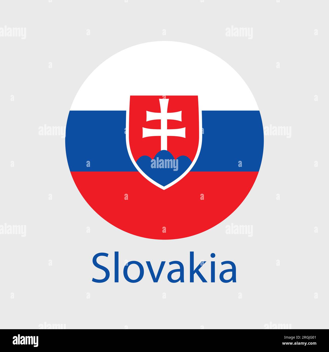 Slovakia flag vector icons set in the shape of heart, star, circle and ...