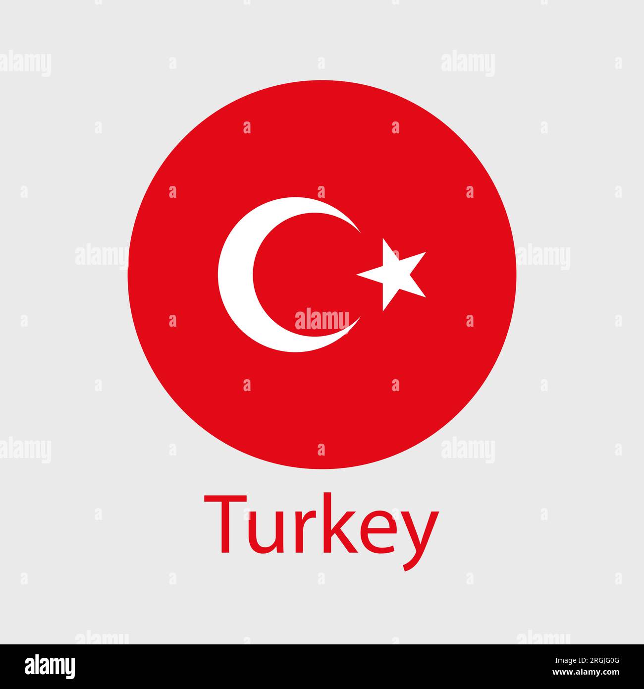 Turkey flag vector icons set in the shape of heart, star, circle and ...