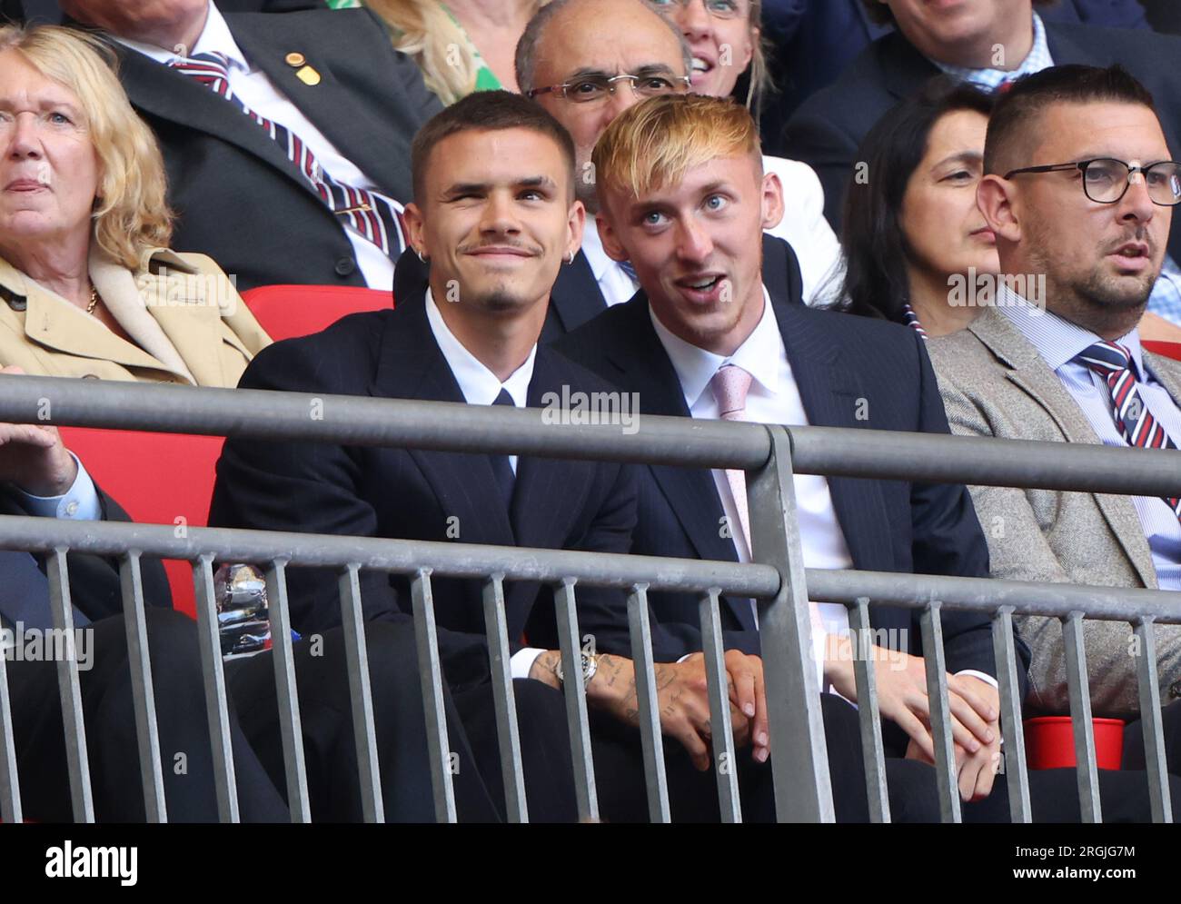 Romeo Beckham in the crowd at the FA Community Shield Arsenal v ...