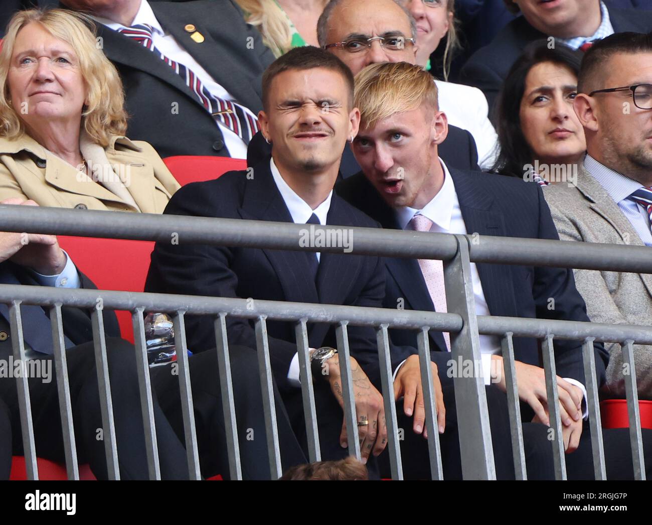 Romeo Beckham in the crowd at the FA Community Shield Arsenal v ...