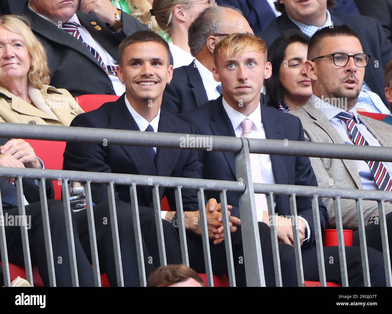 Romeo Beckham in the crowd at the FA Community Shield Arsenal v ...