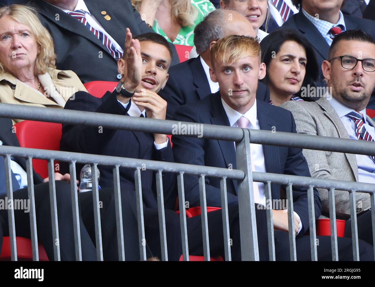 Romeo Beckham in the crowd at the FA Community Shield Arsenal v ...