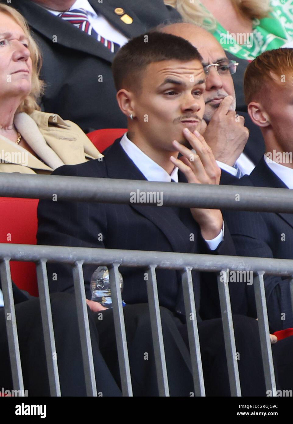 Romeo Beckham in the crowd at the FA Community Shield Arsenal v ...