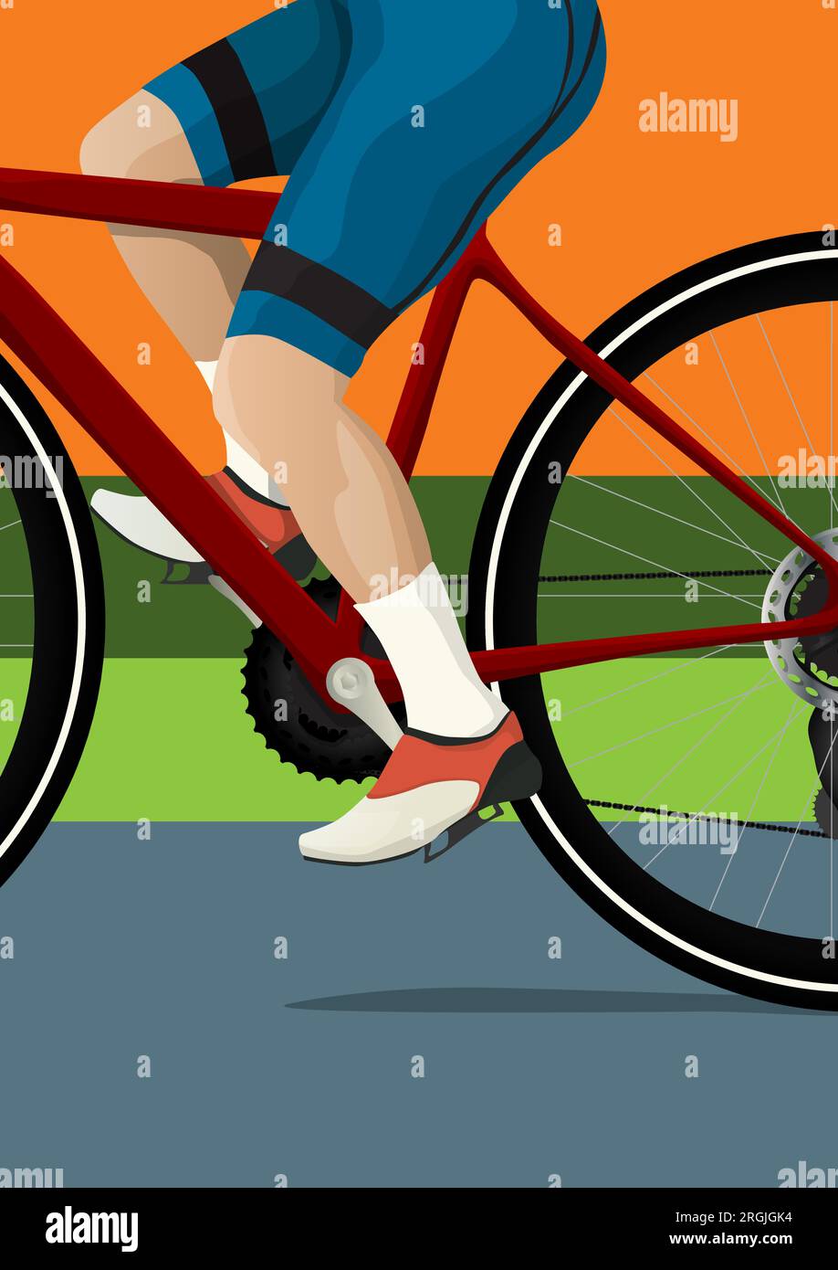 Cycling race, vector template event background flyer, poster Stock ...