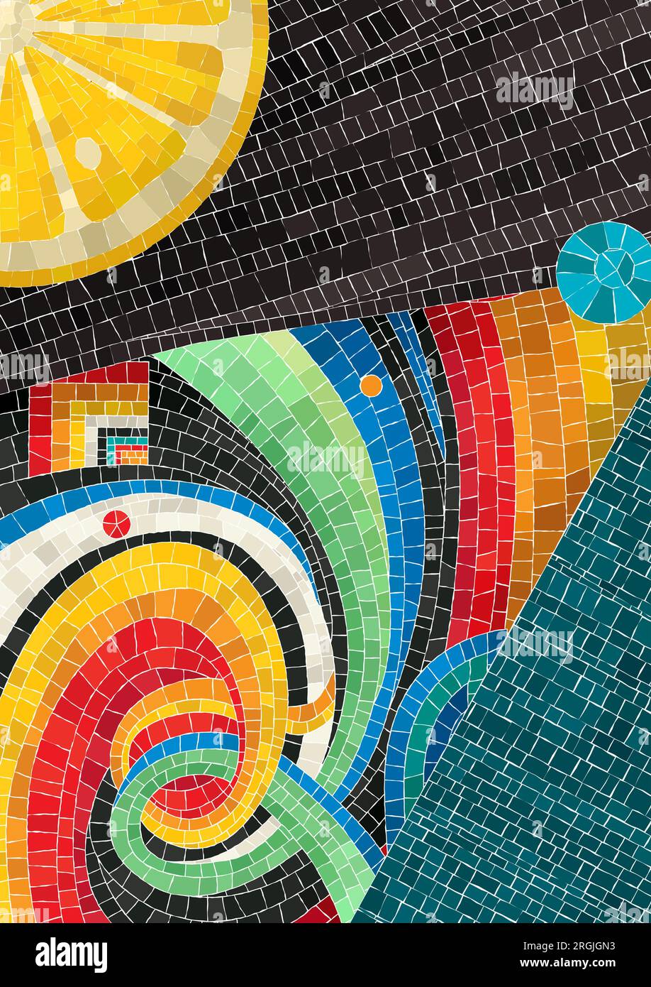 Abstract art mosaic, vector illustration Stock Vector Image & Art - Alamy