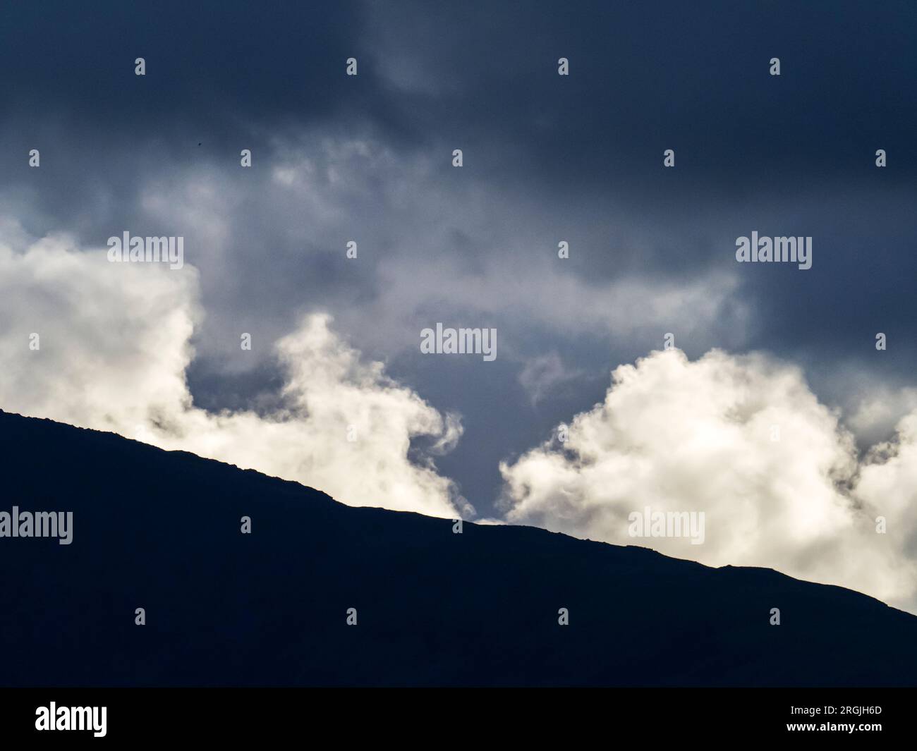 Cloud over Wet Side Edge from Ambleside, Lake District, UK Stock Photo ...