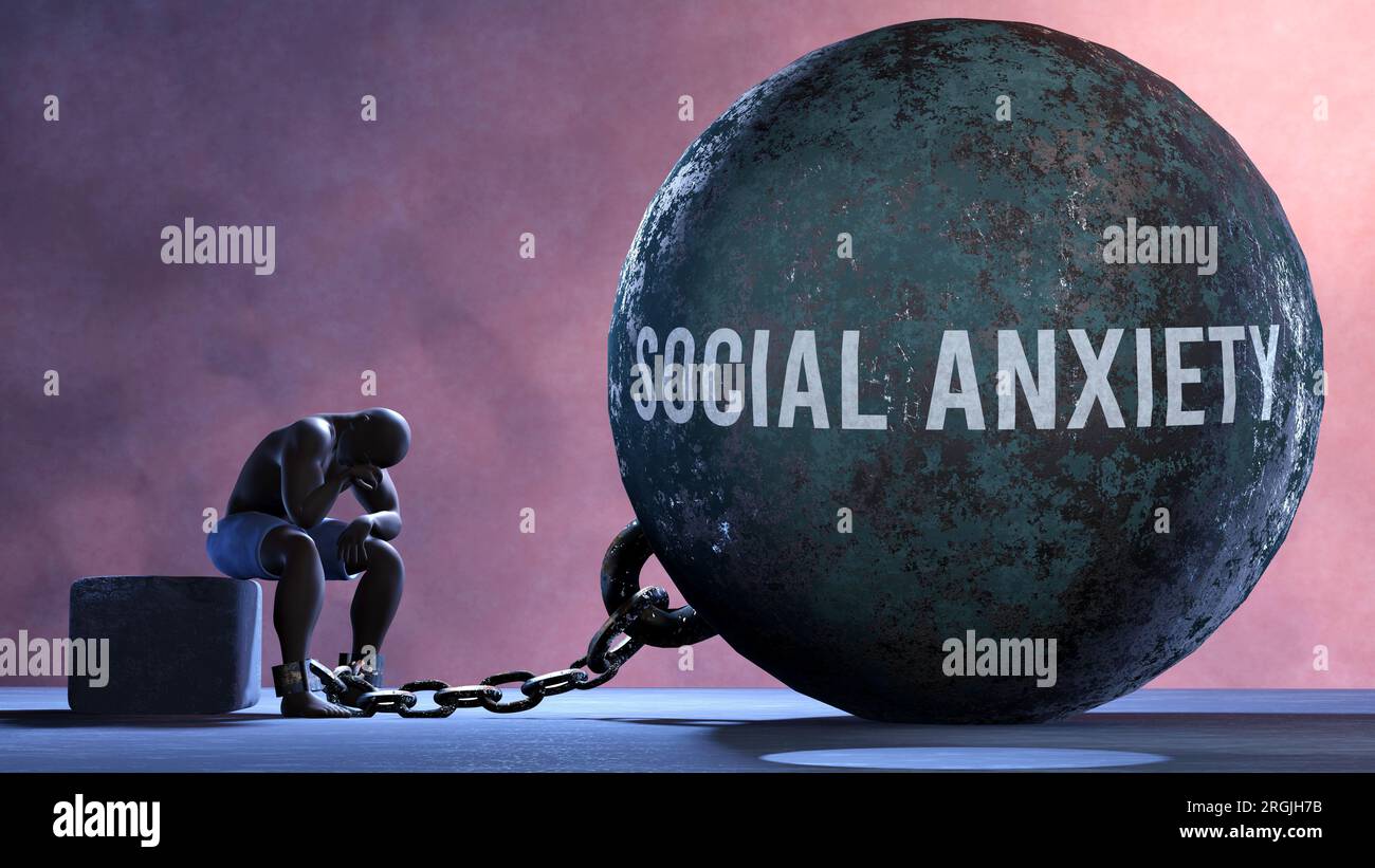 Social anxiety - a metaphor showing human struggle with Social anxiety ...