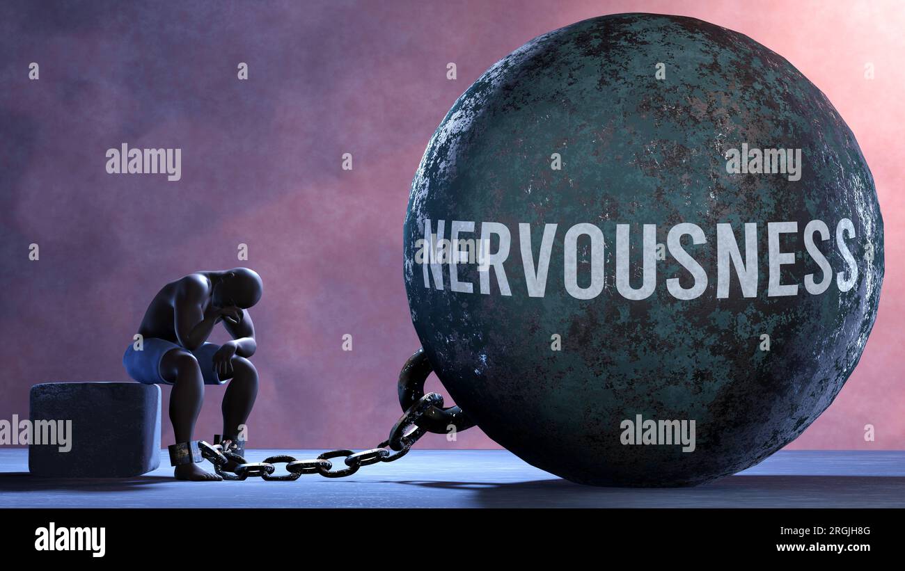 Nervousness - a metaphor showing human struggle with Nervousness ...