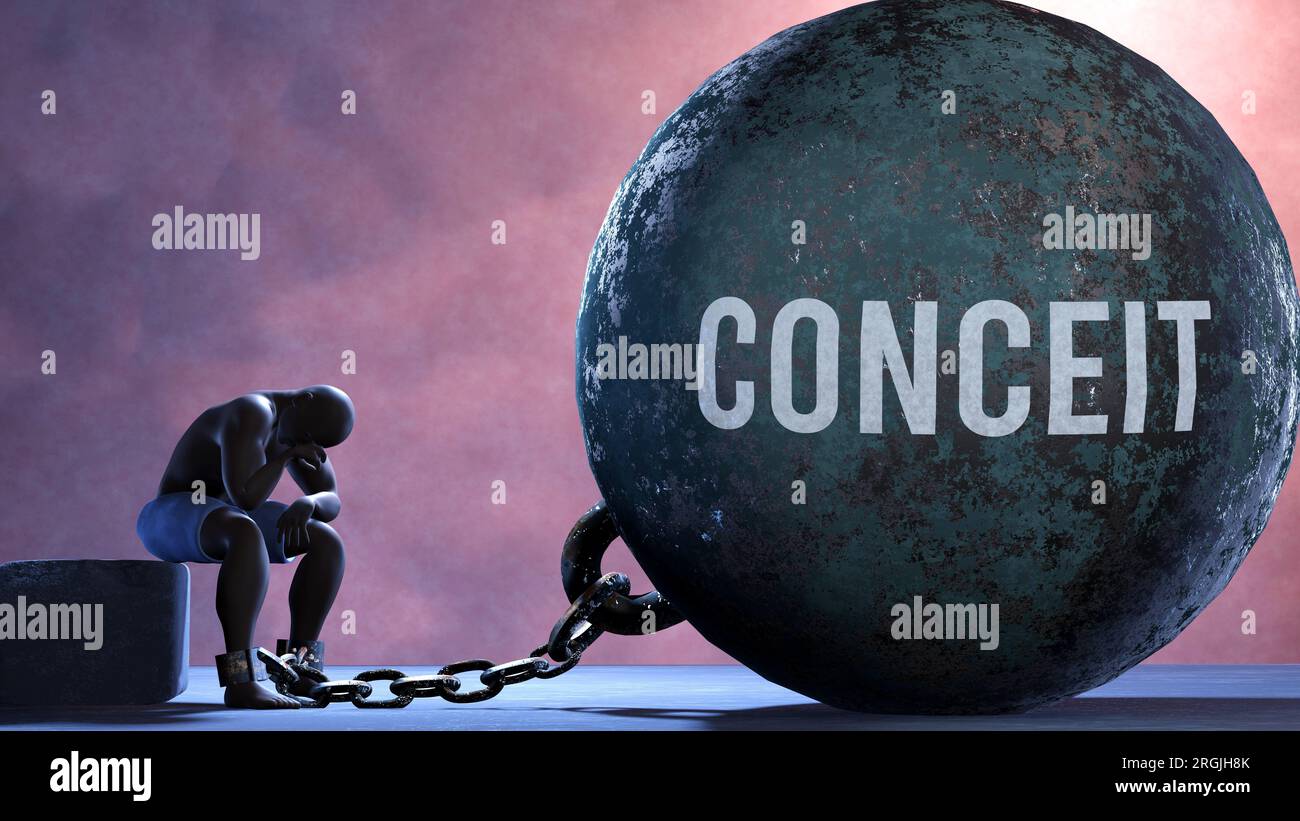 Conceit - a metaphor showing human struggle with Conceit. Resigned and ...