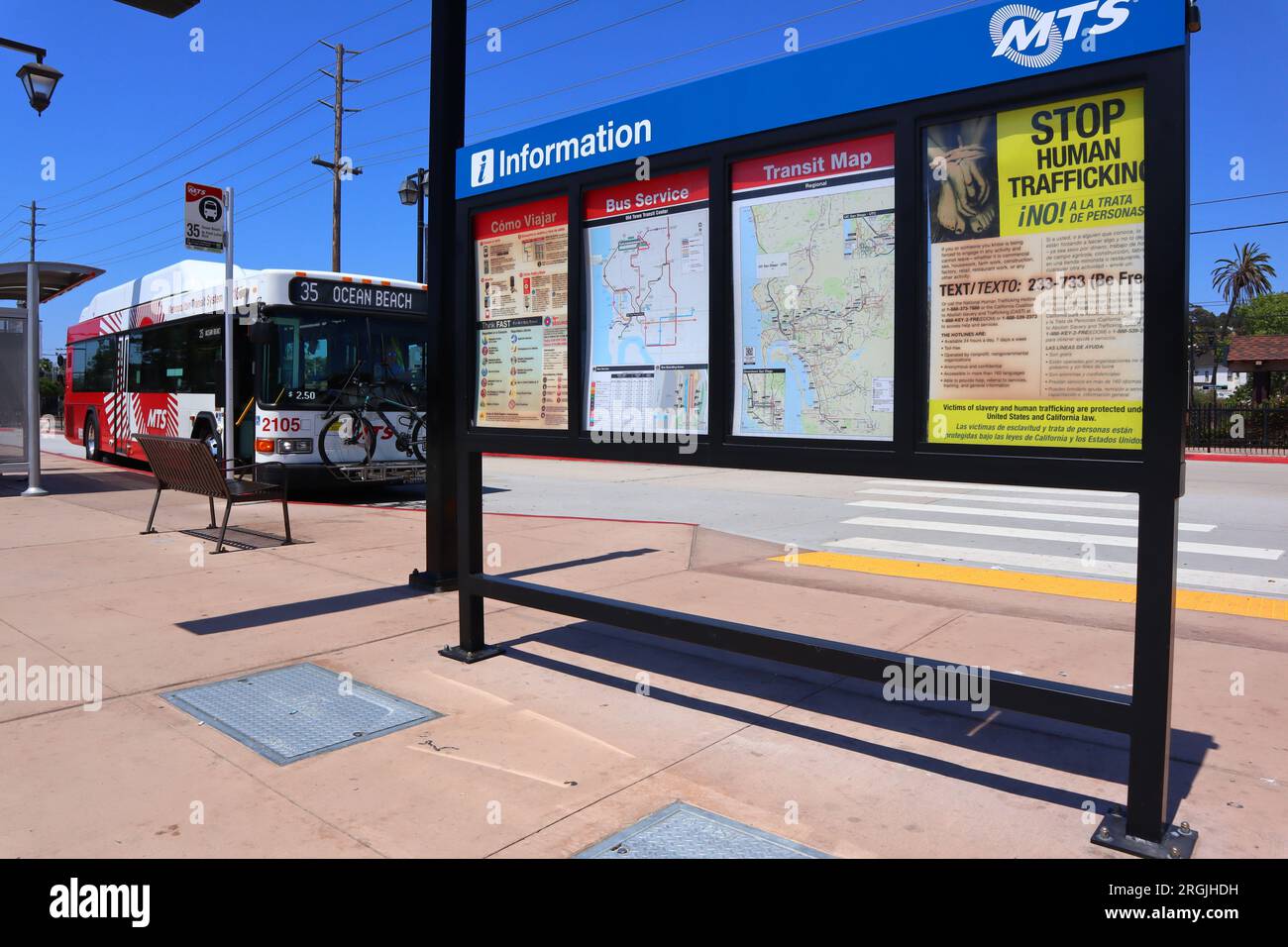 SAN DIEGO, California: San Diego MTS Metropolitan Transit System Bus ...