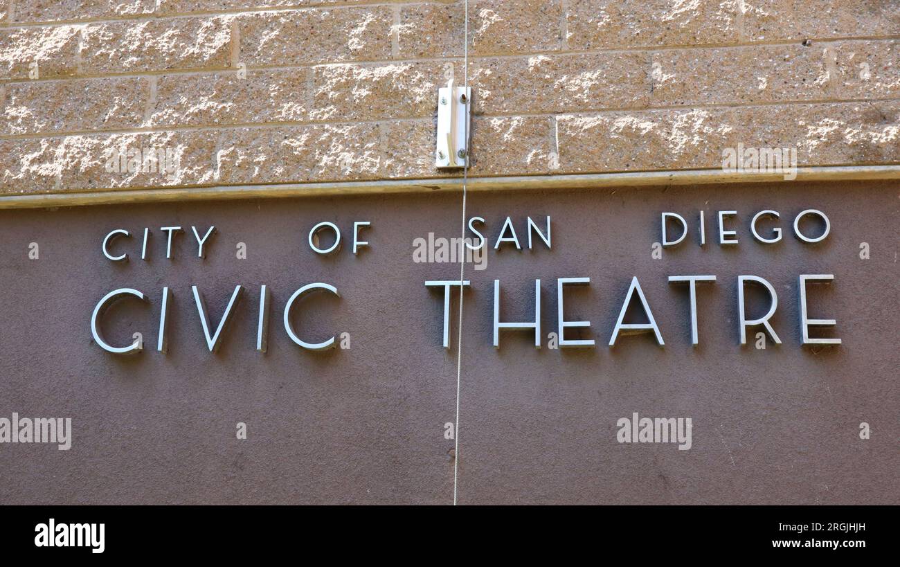 SAN DIEGO, California: City of SAN DIEGO Civic Theatre at 1100 3rd Ave ...